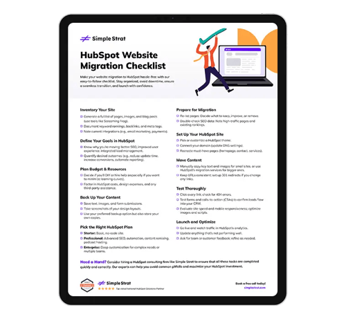 HubSpot Website Migration Checklist | Simple Strat